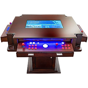 Creative Arcades Full Size Commercial Grade Cocktail Arcade Machine | 2 Player | 1162 Games | 26" LCD Screen | 3 Sided | 4 Sanwa Joysticks | Trackball | 2 Stools Included | 3 Year Warranty