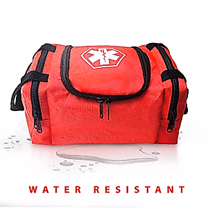 ASA TECHMED First Aid Responder EMS Emergency Medical Trauma Bag EMT, Fire Fighter, Police Officer, Paramedics, Nurse, Red