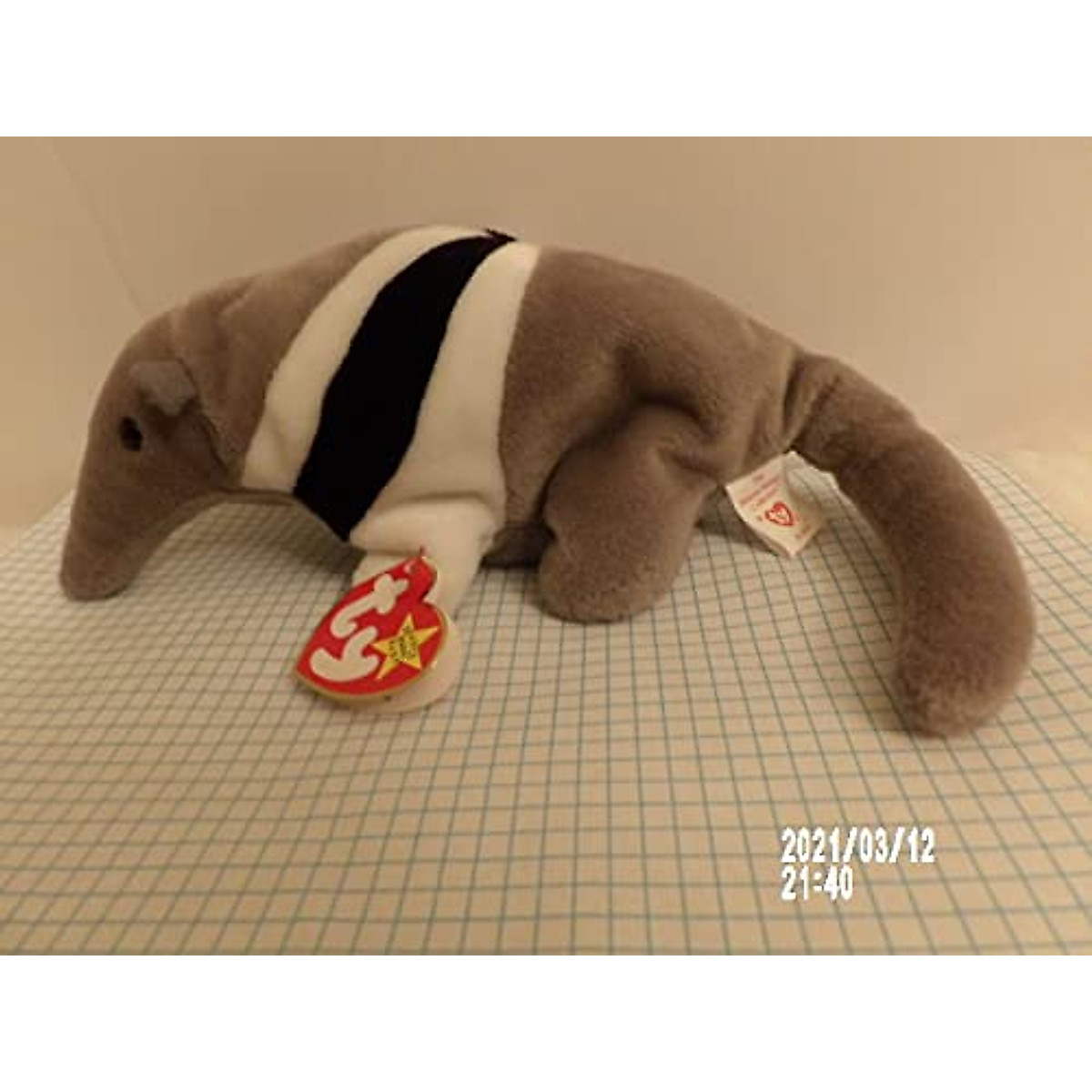 Ty Teenie Beanie Babies : ANTSY ANTEATER Teenie Beanie Baby Plush NWT #2 YR 1993 .HN#GG_634T6344 G134548TY8366