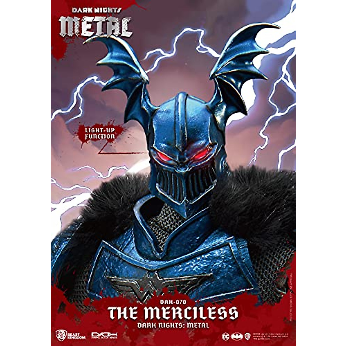 Beast Kingdom Dark Nights: Death Metal: Batman The Merciless DAH-070 Dynamic 8ction Action Figure, Multicolor