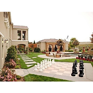 MegaChess Giant Oversized Premium Complete Set of Chess Pieces with 25 Inch Tall King - Black and White