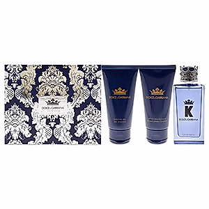 Dolce & Gabbana K 3.3oz EDP Spray, 1.6oz Shower Gel, 1.6oz After Shave Balm Men 3 Pc Gift Set