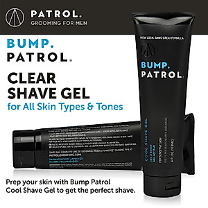 Bump Patrol Cool Shave Gel - Sensitive Clear Shaving Gel With Menthol Prevents Razor Burn, Bumps, Ingrown Hair - 4 Ounces 3 Pack
