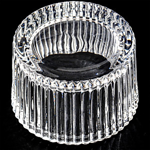 Elsjoy 24 Pack Glass Tealight Candle Holder, 2" x 1.4" Small Clear Glass Votive Candle Holders Mini Ribbed Tealight Holder for Wedding, Birthday, Festival, Table Centerpiece