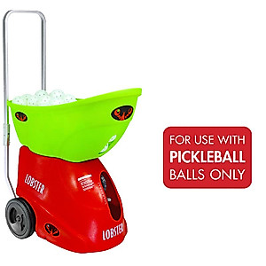 Lobster Sports – The Pickle Two by Lobster Pickleball Machine with elite10 Remote – Full-Featured – Adjustable Topspin & Backspin – 2-Line Oscillation – Battery Powered – Portable – Lightweight 42 lb