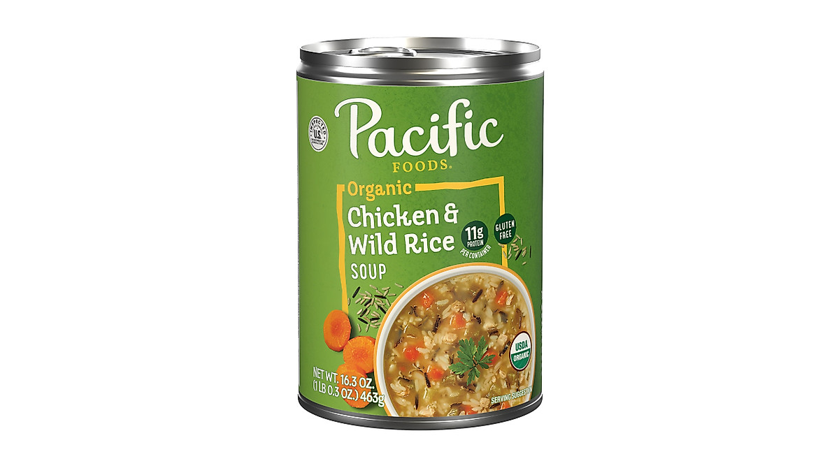Pacific Foods Organic Wild Rice Chicken Soup 16.3 Oz Can