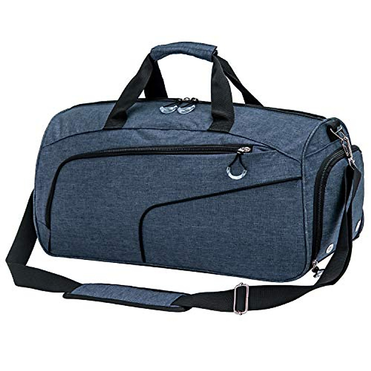 Kuston Sports Gym Bag with Shoes Compartment &Wet Pocket Gym Duffel Bag Overnight Bag for Men and Women