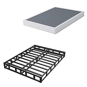 ALDRICH 7 Inch Heavy Duty Metal Box Spring Mattress Foundation 3000lbs Max Weight Capacity/Non-Slip/No Noise/Easy Assembly/Easy Clean Cover,Queen