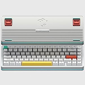 nuphy Halo75 Mechanical Gaming Keyboard, 75% RGB Hot-swap Wireless Keyboard, Supports Bluetooth、2.4G and Wired Connection，Compatible with Mac and Windows-White(Baby Kangaroo)