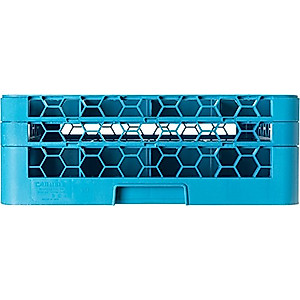 Carlisle FoodService Products RG16-214 FBA_RG16214 16 Compartment Glass Rack with 2 Extenders, 7.12", Blue