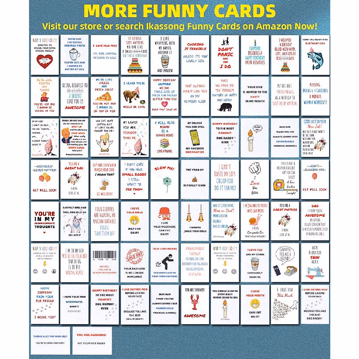 Ikassong Funny Joe Biden Forget Birthday Card 5.3"×7.6" with 2 Envelopes, for Men Women Him Her Bday Gag