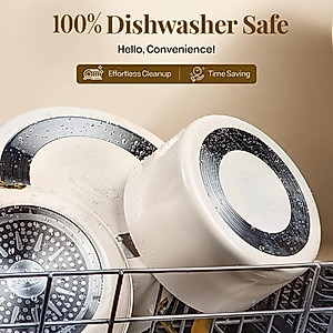 Gotham Steel 8 Quart Large Stock Pot Multipurpose Pasta Pot with Strainer Lid, As Seen On TV, Nonstick Cooking Pot + Pasta Strainer Pot with Lid, Spaghetti Pot, Kitchen Gadgets Dishwasher Safe