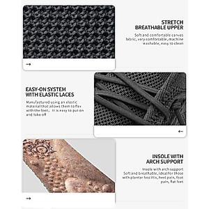 1TAZERO Wide Shoes for Men - Slip on Shoes for Men with Arch Support Diabetic Loafers for Big and Tall Diabetes Bunions Swollen Feet Plantar Fasciitis (Dark Grey 9.5)