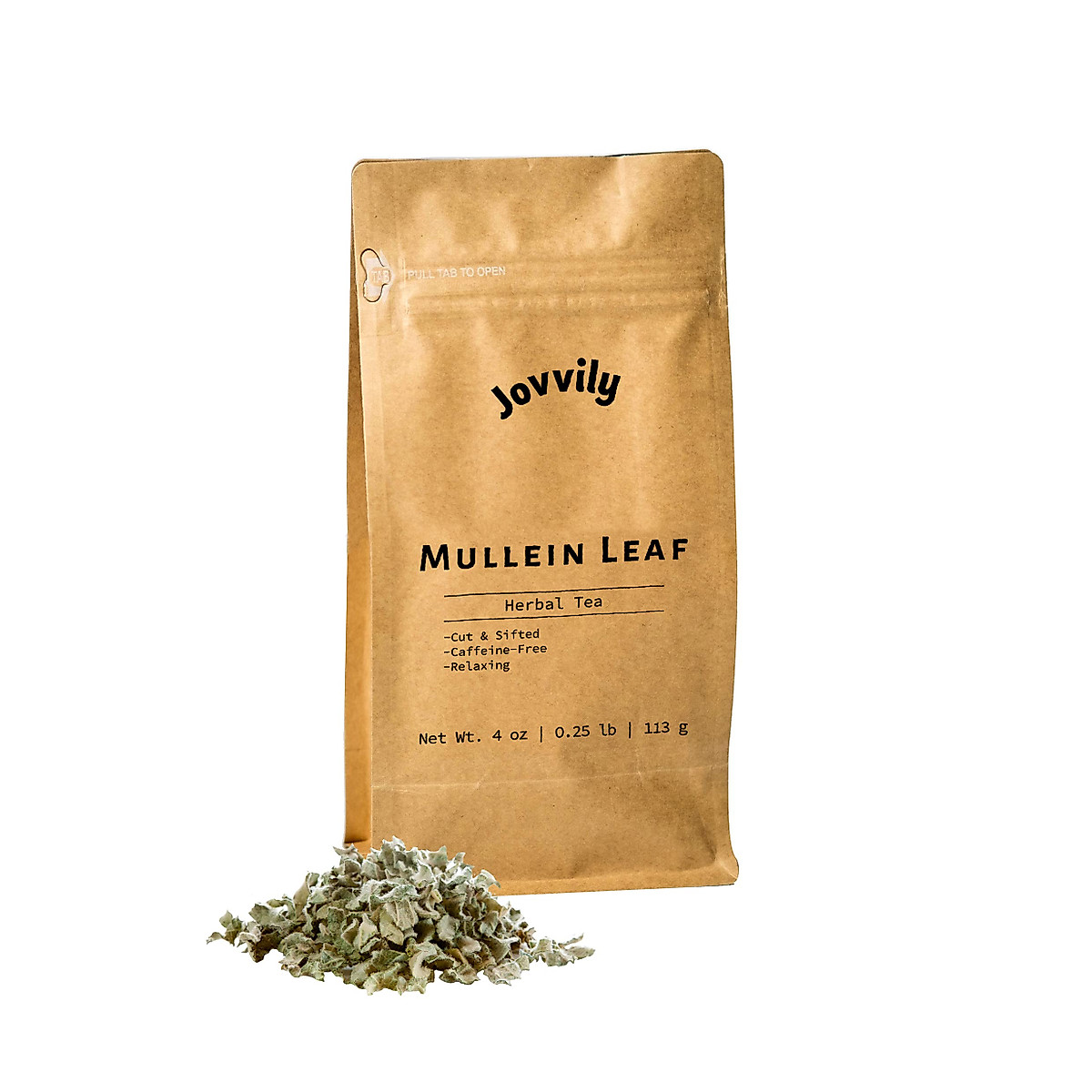 Jovvily Mullein Leaf - 4 oz - Cut & Sifted - Herbal Tea - Caffeine Free