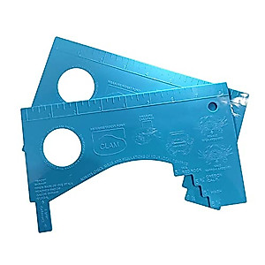 PLIS Dungeness Crab Gauge Measure Multi Shrimp Clam Measuring Tool for Oregon, Washington and California (Blue)