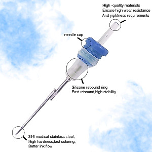 Poseidon Tattoo Cartridge Needles 50Pcs Assorted Mixed Size Round Liner Shader Magnum Curved/Round Mag 5rl 7rl 9rl 5rs 7rs 9rs 15m1 21m1 15cm 21cm Disposable Membrane Tattoo Needles