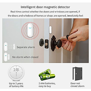 SEHOMY 16 Pieces kit Home Security System with GSM and WIFI APP Control, Wireless Door sensor Burglar Realtime Alarm for Office Shop, Apartment Security, Compatible with Alexa and Google Assistant