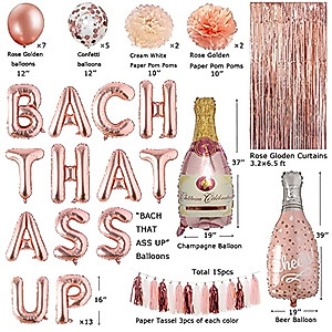 Bachelorette Party Decorations - Bach That Balloons Banner Sign Brunch Bridal Shower for Rose Gold Nash Bachelorette Party Supplies