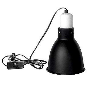 Hamiledyi Reptile Light Fixture 5.5 Inch Deep Dome Lamp Cap Lamp Fixture Optical Reflection Cover for Reptile Glass Terrariums