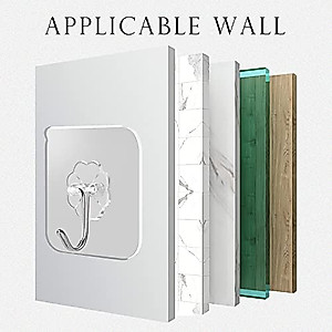 HAOSUM Hanging Chain with Adhesive Hooks for Stained Glass Window Hangings and Suncatchers,Transparent Sticky Hooks Pack for Window Door Wall in Kitchen,4 Pieces 8 Inch and 2 Pieces 24 Inch Pack