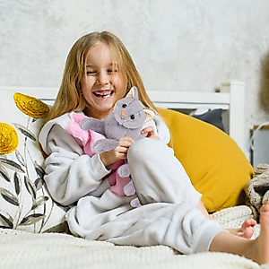 Easfan Realistic Cat Stuffed Animal Lifelike Lying Kitten Plush Toy Grey Cute Kitty Toy Birthday Holiday Kids Boys Girls, 10''