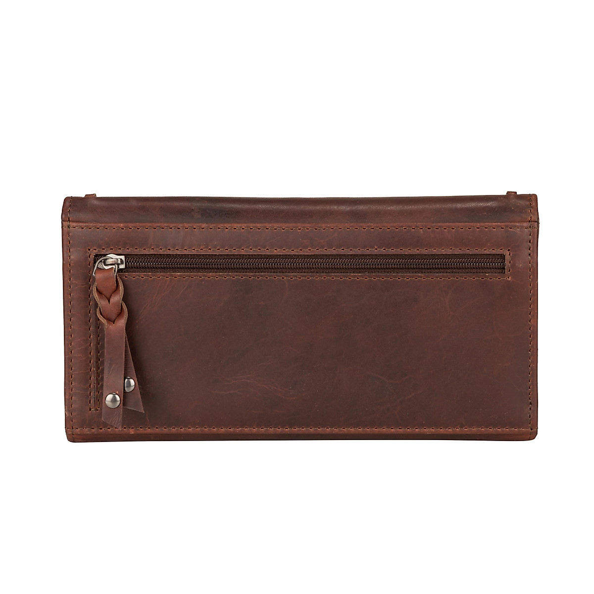 Lady Conceal Hope RFID Leather Laced Wallet (Dark Mahogany)