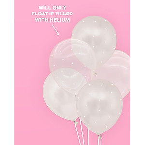 xo, Fetti Party Decorations Pearl Latex Balloons - 24 pk, 12" | Bachelorette Decorations, White and Clear Theme Birthday Party, Bridal Engagement Decor, Coquette Cute Supplies, Preppy Girl Baby Shower