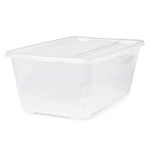 Life Story SHBS 5.5 Quart Rectangular Clear Plastic Protective Storage Shoe Box (12 Pack)
