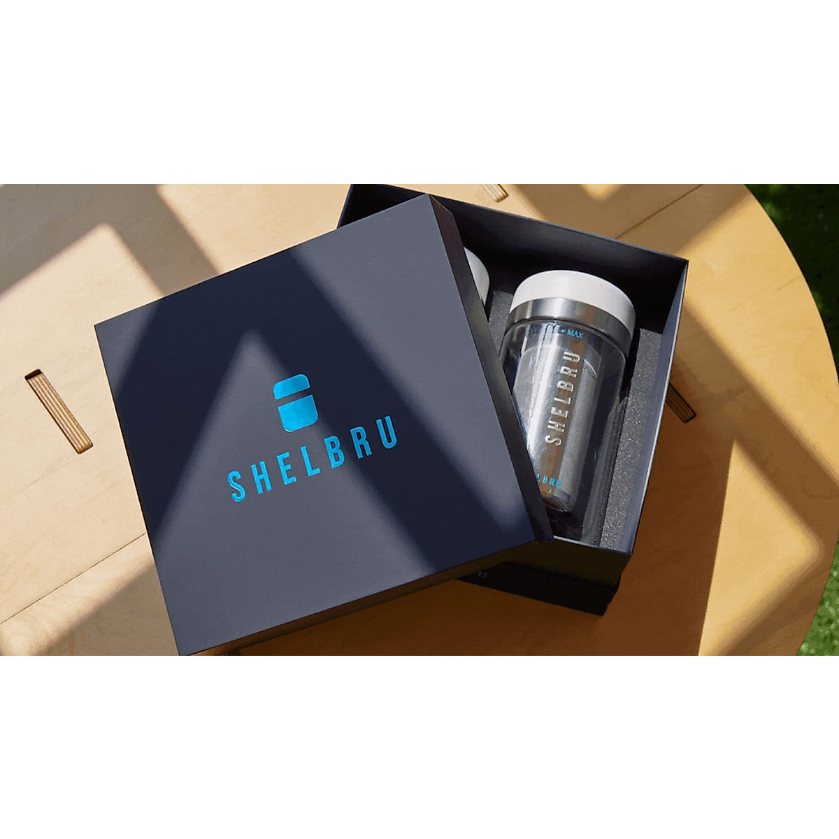 Shelbru Cold Brew Coffee Maker - 2-Piece Set w/Brewer & Carafe (Pitcher) - Reusable Stainless Steel Filter & Heavy-Duty Boroscilicate Glass - 16.9 fl oz / 500ml of Cold Brew Concentrate/Iced Coffee