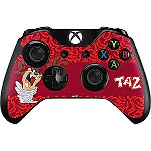 Skinit Decal Gaming Skin Compatible with Xbox One Controller - Officially Licensed Warner Bros Tasmanian Devil Swirl Design