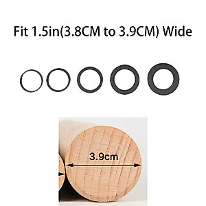 Silicone Guide Rings for Rolling Pin (10 Piece Set) Silicon Thickness Spacer Bands for Baking Dough roller Fit 1.5 inches(3.8CM) Wide Roll Pins,By Folksy Super Kitchen