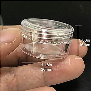 100PCS 5G/5ML Cosmetic Containers With White Lids Sample Gram Plastic Containers Lotion Jars for for Scrubs, Oils, Salves, Creams, Lotions - BPA Free