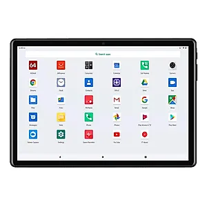 10.1 inch Android Tablets Tablet pc 8gb+128gb tab Support Phone Call WiFi Bluetooth Dual SIM Online Class Zoom Tablet pc (Black)