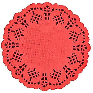Mini Round Paper Lace Doilies, Rainbow Placemats (6 Colors, 600 Pack)