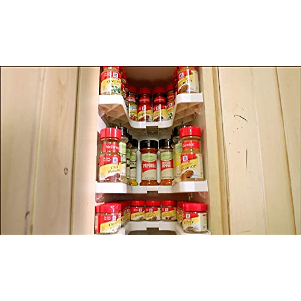Spicy Shelf Deluxe - Expandable Spice Rack and Stackable Cabinet & Pantry Organizer (1 Set of 2 shelves) - As seen on TV Deluxe (Spicy Shelf Organizer)