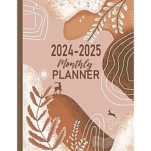 2024-2025 Monthly Planner: January to December with a Notes Section (Minimalist Design Cover)