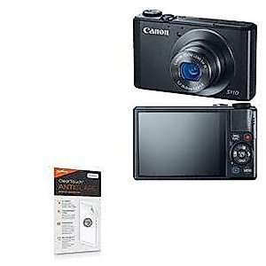 BoxWave Screen Protector Compatible With Canon Powershot S110 - ClearTouch Anti-Glare (2-Pack), Anti-Fingerprint Matte Film Skin for Canon Powershot S110