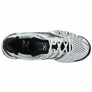 Mizuno Women's Wave Tornado 8 Volleyball Shoe,White/Black,11.5 M US