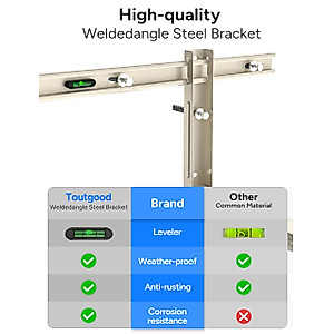 Toutgood Outdoor Mini Split Wall Mounting Bracket, Heavy-Duty Wall Bracket for 7000 Btu to 12000 Btu Ductless Mini Split Air Conditioner AC Heat Pump Systems , Max 400 Lb Capacity