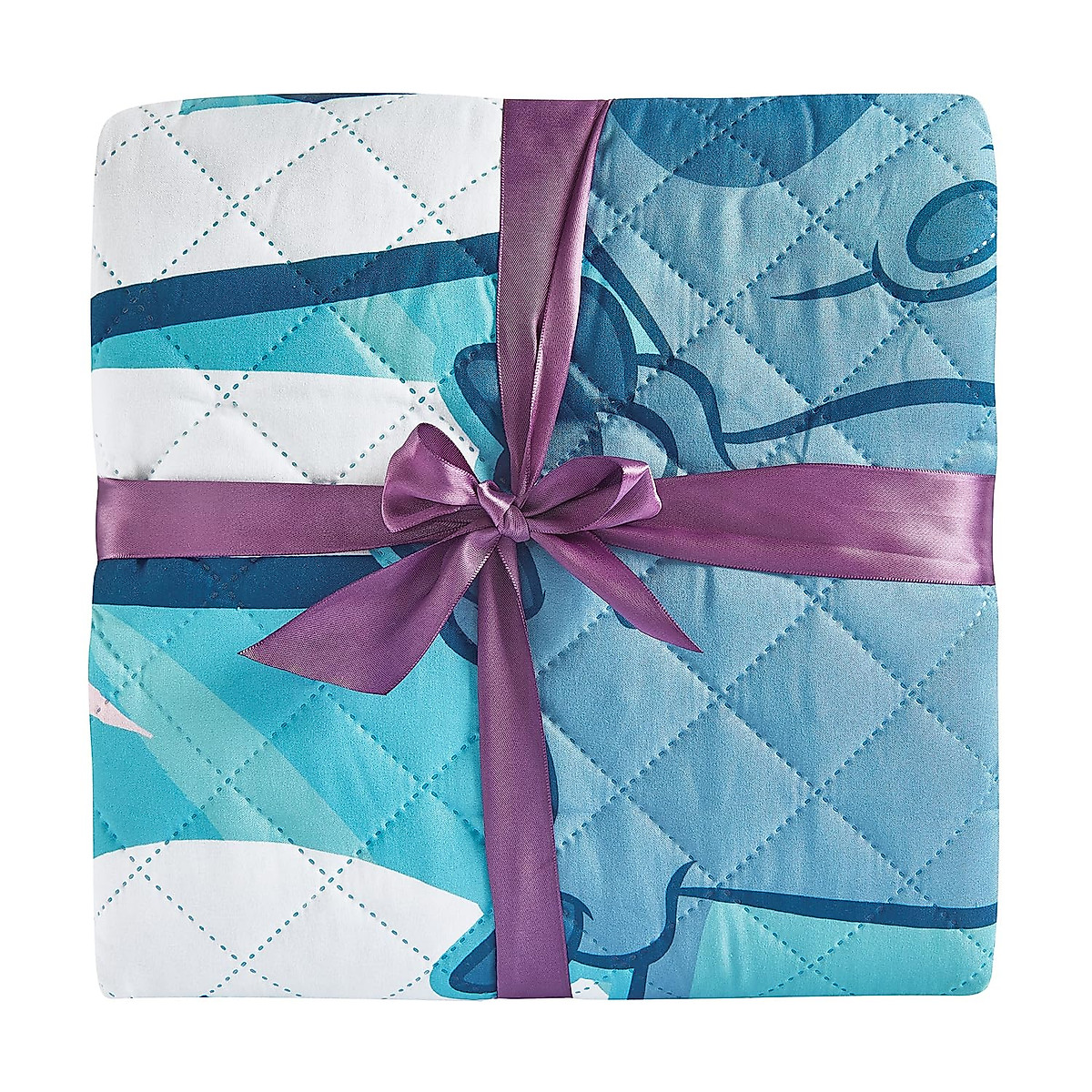 Disney Stitch Bedspread Twin Set for Kids - Bundle with Lilo and Stitch Quilted Bedspread for Twin Bed Plus Stickers, More | Stitch Twin Bedding Set for Boys, Girls