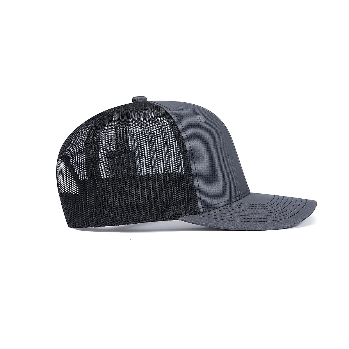 112 Trucker Cap Custom Personalized Embroider Logo/Text Dad Baseball Hats for Men & Women Strap Closure for Grandpa Gifts Daryk-Grey-Black