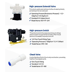 FilterTech Reverse Osmosis RO Booster Pump DIY Set - 1/4" [70~120 PSI]
