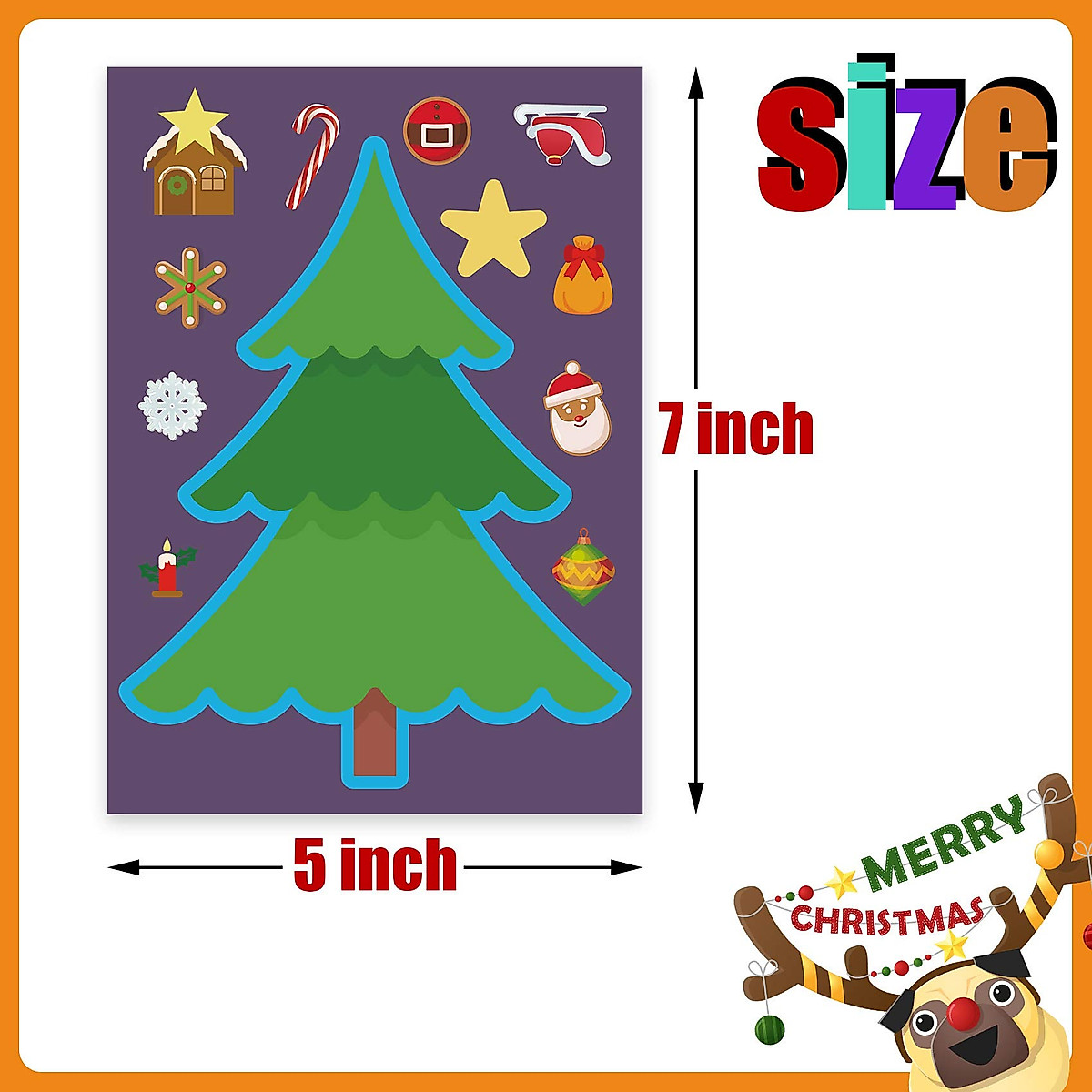 Funnlot Christmas Crafts for Kids 30PCS Make a Christmas Tree Stickers Christmas Activities for Kids Christmas Kids Christmas Crafts Toddler Christmas Tree Sticker for Kids Christmas Games