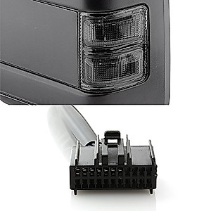 AKKON - For 2008-2016 F250 F350 F450 F550 SuperDuty Smoked Extendable Towing Manual Telescoping Wide Angle Side Mirrors Pair