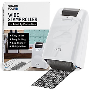 The Original Guard Your ID Identity Protection Security Prevention Stamp Wide Roller (White) IS-500CM