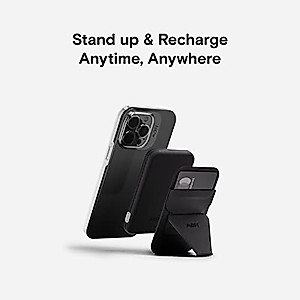 MOFT Modular Magnetic Phone Stand Power Bank Set, Foldable Stand and Portable Wireless Charger with Magnetic USB-C Cable for iPhone 14/13/12 Series,Black