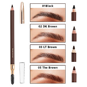 1pcs Eyebrow Pencil Longlasting Waterproof Durable Liner Eyebrow 5 Colors to Choose (3# Light Brown)