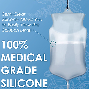 Foret Premium Enema Kit Non-Toxic Silicone Tip, Bag & Eco Detox Gift | Most Comfortable Colon Cleanse | Gerson Therapy Colonics Recommended | BPA & Phthalates Free |Clamp| Easy Instructions | Slim Tip