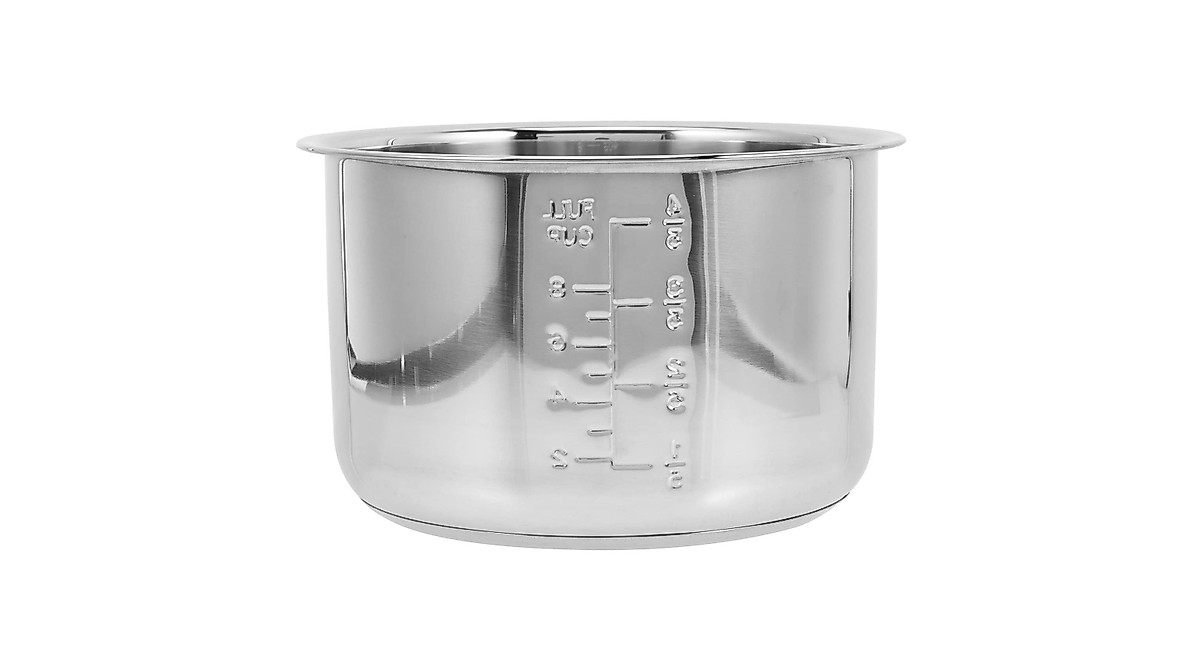 Zerodeko 4L Stainless Steel Inner Pot for Power Cooker - Replacement ...