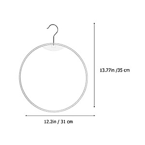 DOITOOL 10pcs Bikini Hangers Thong Underwear Display Ring Hanger Round Circle Bikini Swimwear Lingerie Brief Display Hoop Rack with Hook 31cm